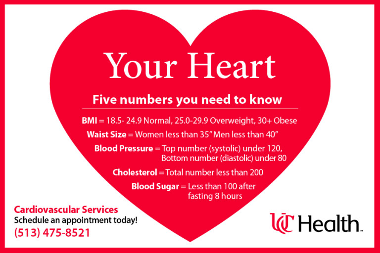 Your Heart: Five Numbers To Know | Heart, Pulmonary & Vascular Services